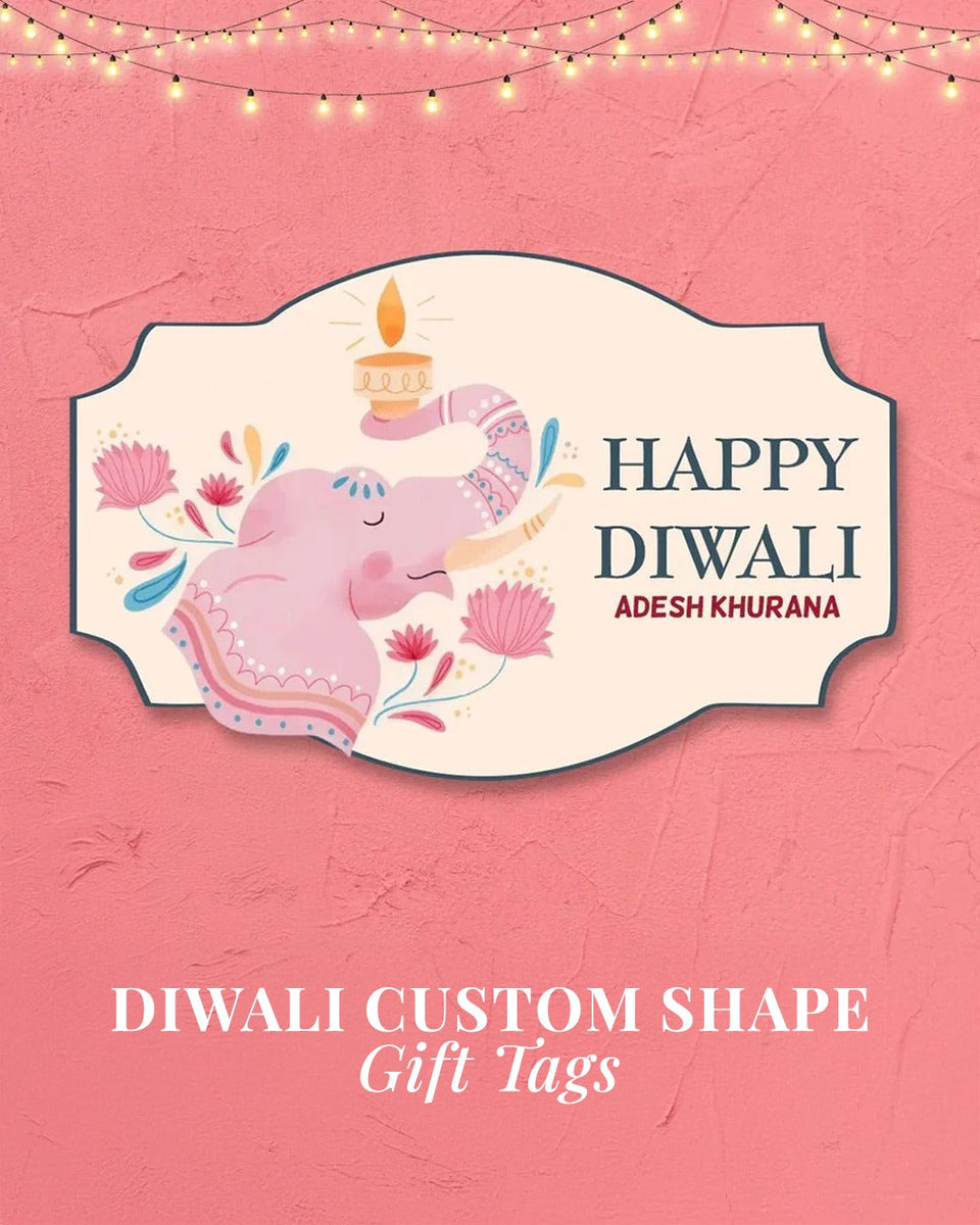Personalised Diwali Gift Tags in Festive Shapes | Chatterbox