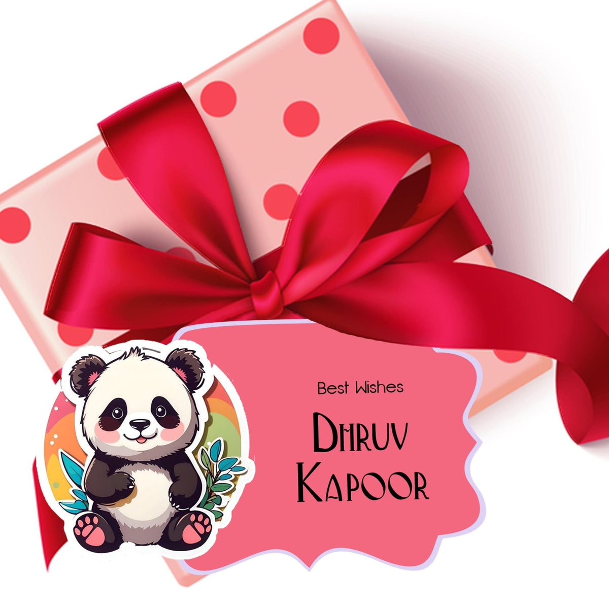 Die-Cut Gift Tags/Gift Labels - Panda Love Design 8603412037763 ...