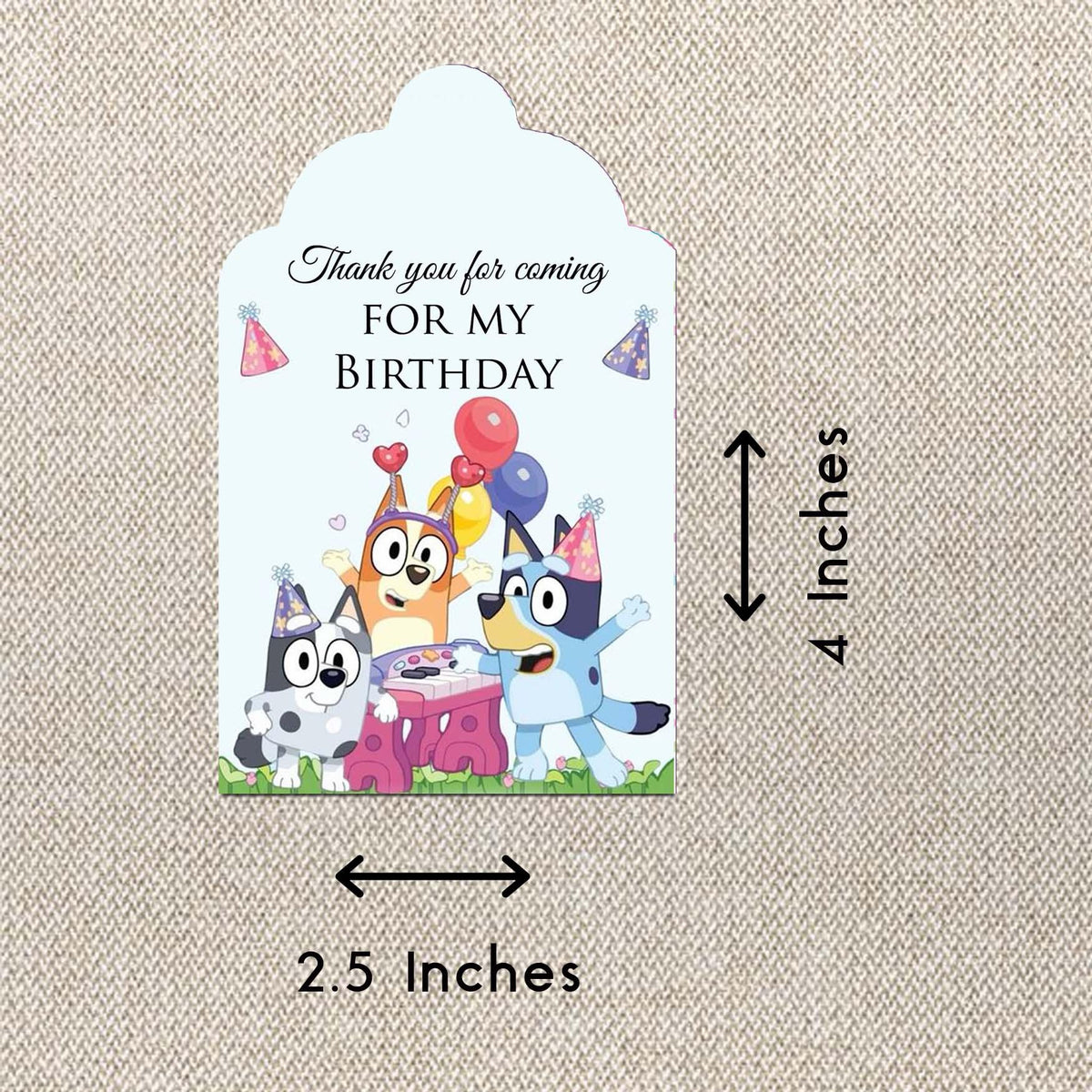 Personalised Thank You Cards - Bluey - Set of 15 8247475634307 ...
