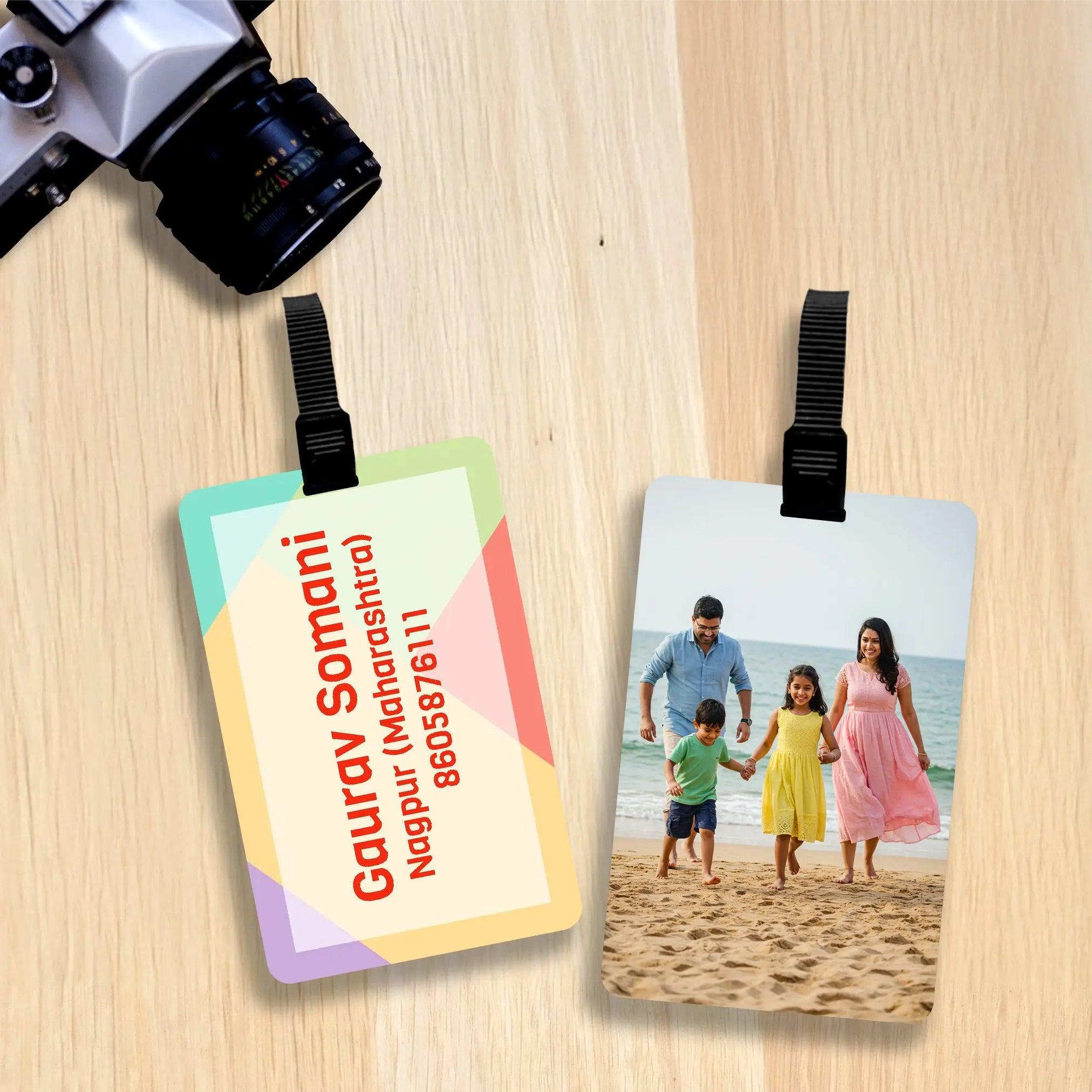 Custom Luggage Tags with Photo or Logo - Set of 5
