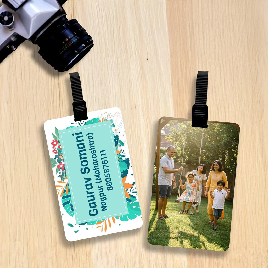 Custom Luggage Tags with Photo or Logo - Set of 5