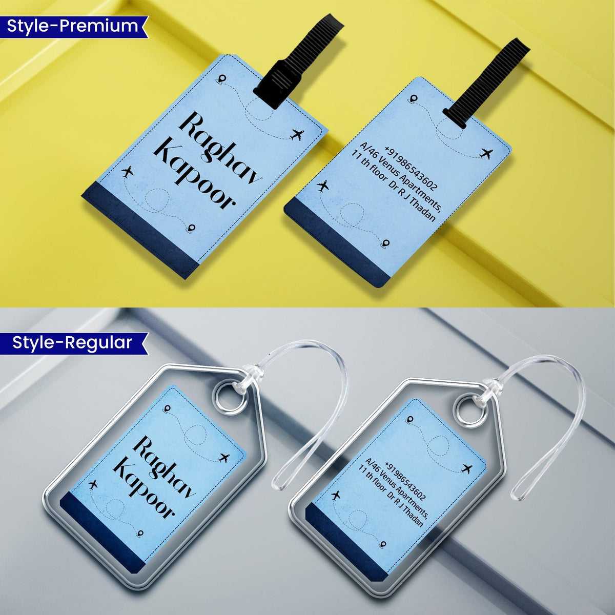 Custom Luggage Tags - Set of 5- Passporter Design