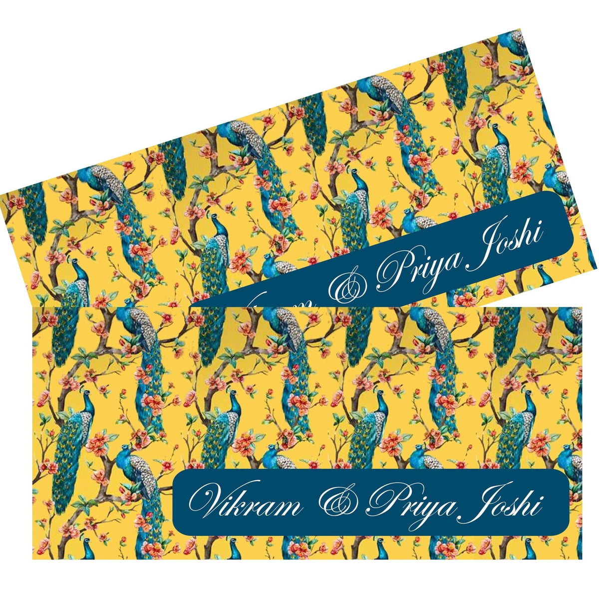Set of 20 Custom Peacock Theme Money Envelopes