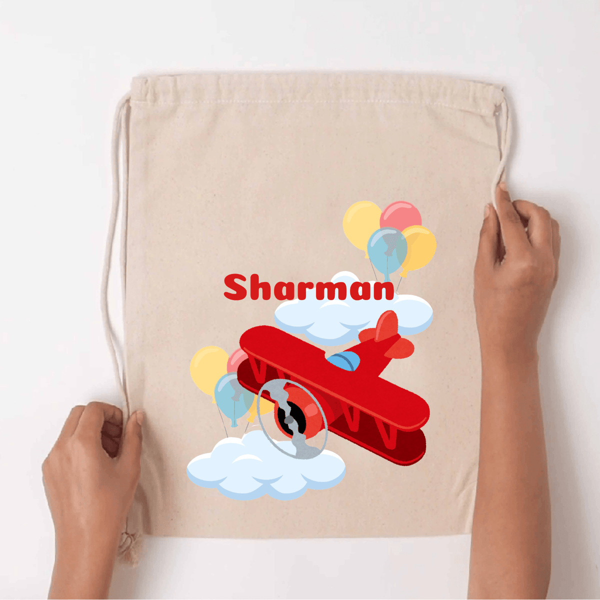 Custom Drawstring Bag - Sky High 8466395070595 – Chatterbox Labels