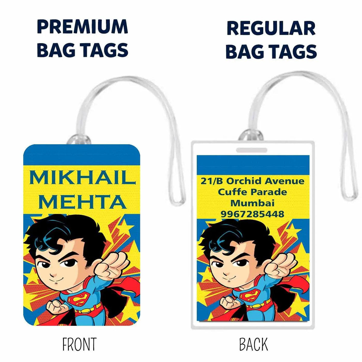 Bag Tags Superman Design - Set of 5 4871890862211 – Chatterbox Labels