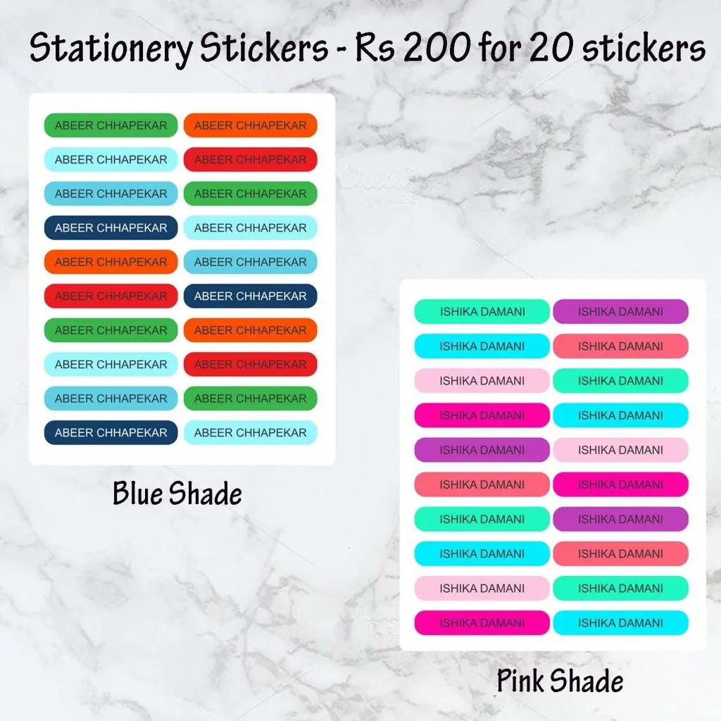 Personalised Stationery Labels & Stickers- 20 Qty – Chatterbox Labels